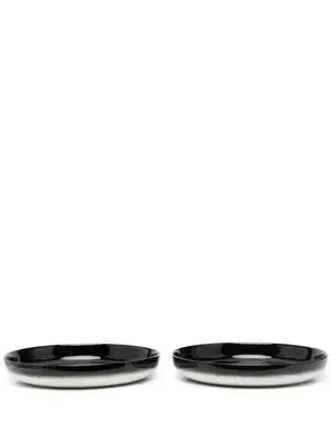 ANN DEMEULEMEESTER X SERAX Two-tone Porcelain Plates - Black