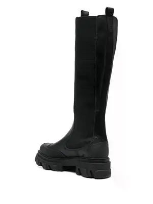 GANNI Knee-high Chelsea Boots - Black