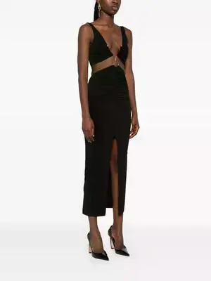 NISSA Cut-out Maxi Dress - Black