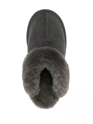 UGG Coquette Fur-trimmed Slippers - Grey