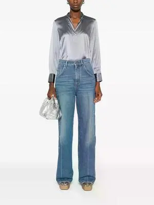 Peserico Bead-embellished Silk Blend Blouse