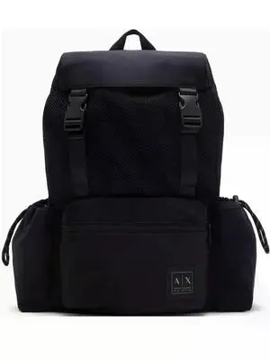 Armani Exchange Logo-patch Backpack - Blue