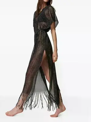 TWINSET Fringed Sheer Dress