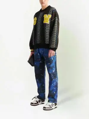 Off-White Intarsia-knit Logo-embellished Jumper