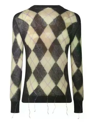Marni Argyle V-neck Sweater
