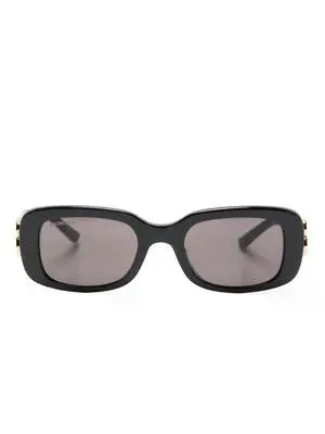 Balenciaga Dynasty Rectangle-frame Sunglasses - Black