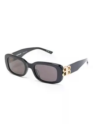 Balenciaga Dynasty Rectangle-frame Sunglasses - Black