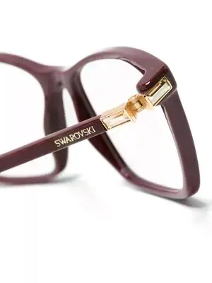 SWAROVSKI Rectangle Frame Glasses With Logo-engraved Arm