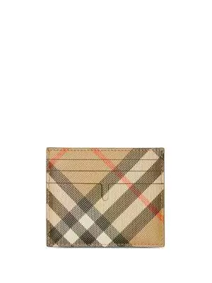 Burberry Vintage Check Leather Cardholder - Neutrals