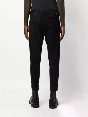 LOW BRAND Low-rise Cropped Tailored Trousers - Black