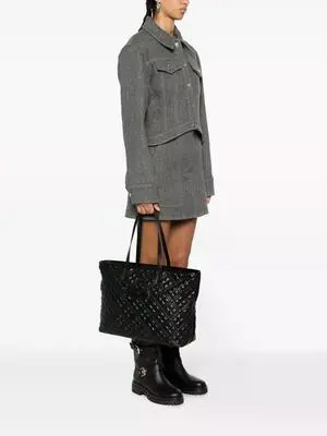 Moschino Logo-plaque Quilted Tote Bag