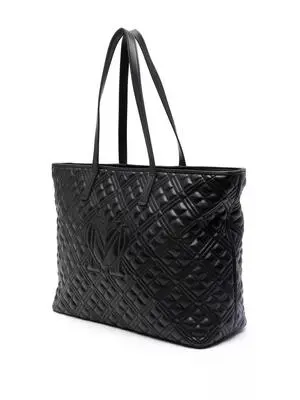 Moschino Logo-plaque Quilted Tote Bag
