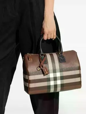 Burberry Check Pattern Bowling Bag