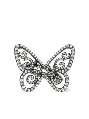 Messika 18kt Gold Arabesque Diamond Cocktail Ring - Black
