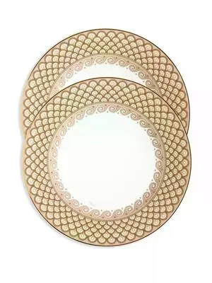 La DoubleJ Graphic-print Plates - Pink