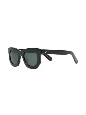 LESCA Ogre Geometric-frame Sunglasses - Black