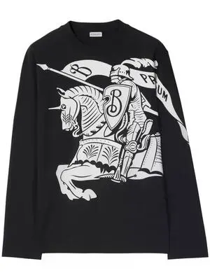 Burberry Equestrian Knight Motif Cotton Sweatshirt