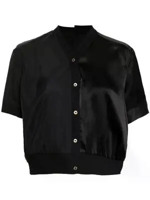 JNBY V-neck Button-down Shirt - Black
