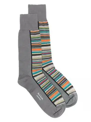 Paul Smith Half Signature Socks Grey