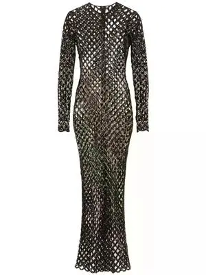 Dolce & Gabbana Maxi Sequinned Mesh Dress