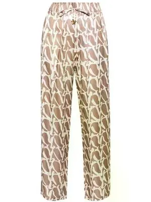 AERON Aurora Monogram-print Drawstring Trousers