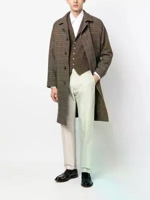 Tagliatore Checked Single-breasted Coat
