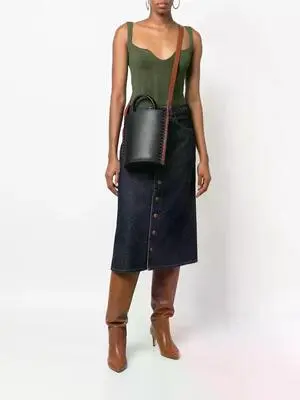 Chloé Color-block Leather Bucket Bag