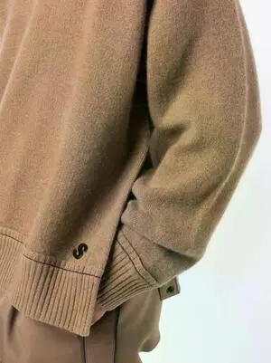 Sacai Crew-neck Logo-plaque Jumper