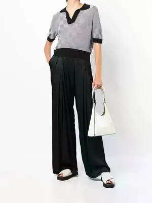 Goen.j Wide-leg Pleated Trousers - Black