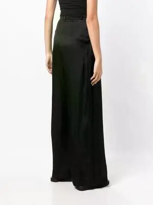 Goen.j Wide-leg Pleated Trousers - Black