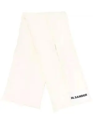 JIL SANDER Logo-print Padded Down Scarf - Neutrals