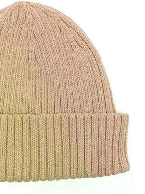 Maison Kitsuné Bold Fox Head Leather Patch Beanie