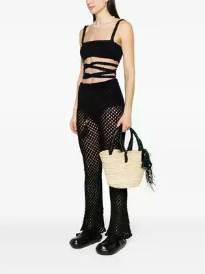Alanui Small Icon Palm Leaf Raffia Tote Bag