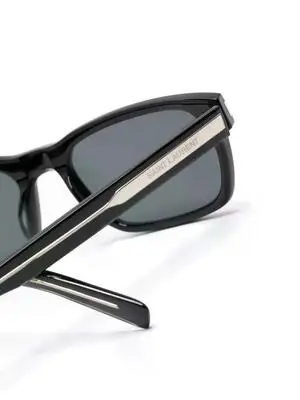 Saint Laurent Rectangle-frame Sunglasses - Black