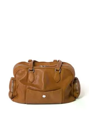Miu Miu Logo-embossed Leather Tote Bag