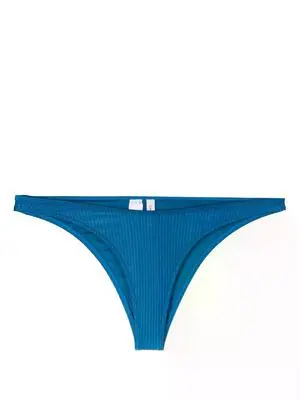 Calvin Klein Ribbed-detail Bikini Bottoms - Blue