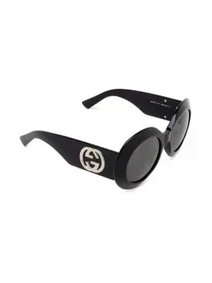 Gucci Oval Frame Sunglasses - Black