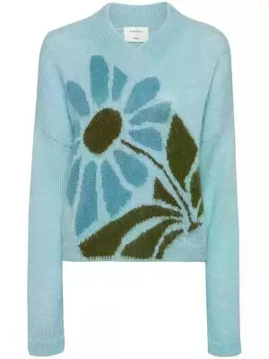 ONEFIFTEEN Patterned V-neck Jumper - Blue
