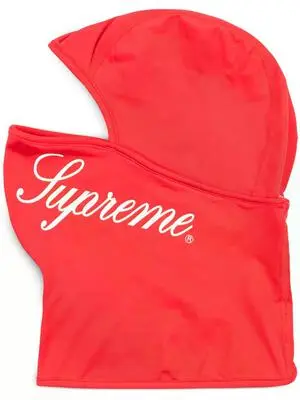 Supreme Script Logo-Print Balaclava Red