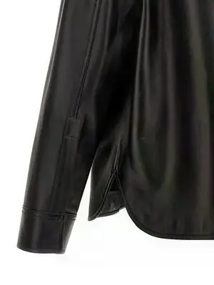 Loewe Long-sleeve Leather Overshirt