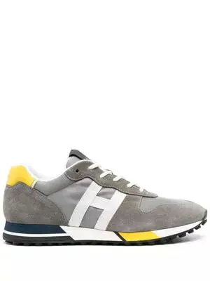 Hogan Panelled Suede Sneakers - Grey