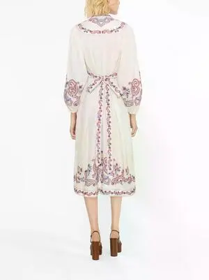 Zimmermann Devi Floral-embroidered Midi Dress