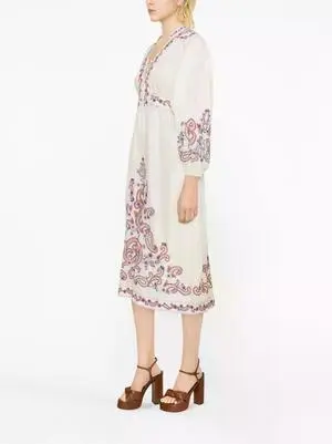 Zimmermann Devi Floral-embroidered Midi Dress