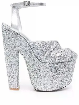Giambattista Valli Glitter Platform Pumps