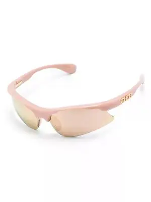 Gucci Geometric-frame Sports Sunglasses