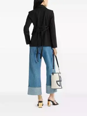 PATOU Belted Twill Blazer - Black