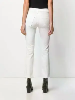 MOTHER Cream Puffs Flared Cropped Jeans