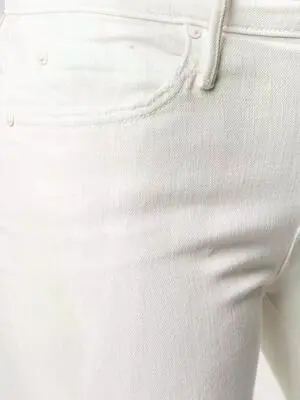 MOTHER Cream Puffs Flared Cropped Jeans