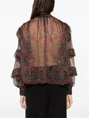 Etro Ruffled Paisley-print Silk Blouse
