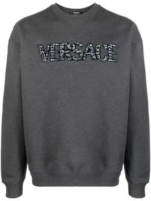 Versace Logo-patch Cotton Sweatshirt